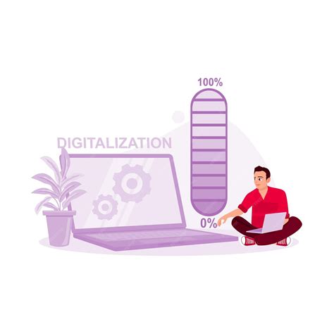 Premium Vector The Concept Of The Digital World With The Word Digitalization