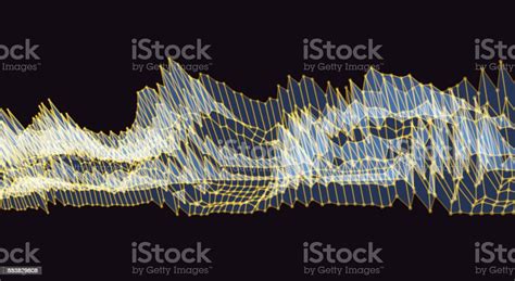 연결 구조입니다 3d 기술 스타일입니다 추상적인 배경입니다 와이어 프레임 벡터 일러스트입니다 3차원 형태에 대한 스톡 벡터 아트 및 기타 이미지 Istock