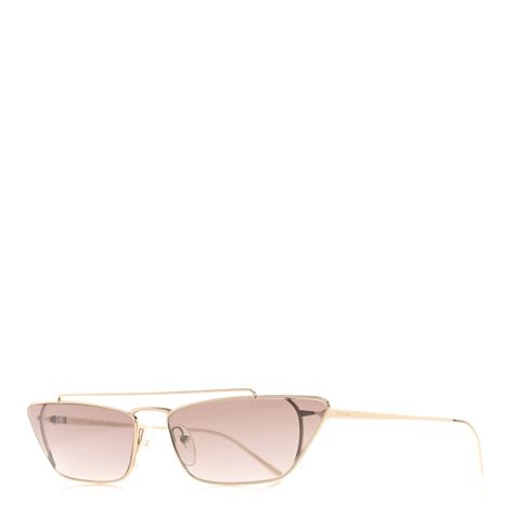 Prada Cat Eye Sunglasses Spr 64u Gold 1189512 Fashionphile