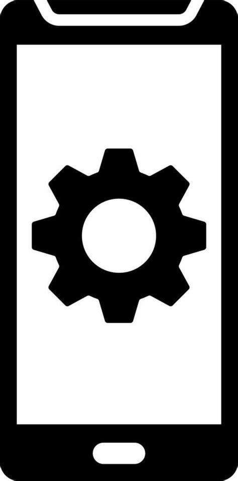 smartphone setting glyph icon or symbol 24279267 vector art at vecteezy