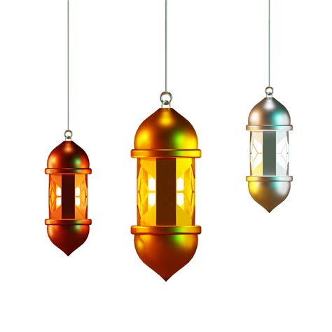 3d Islamic Lantern Illustration 12628568 Png