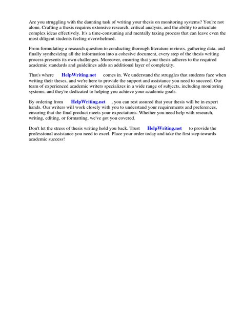 Monitoring System Thesis Sample Download Free Pdf Databases Radio