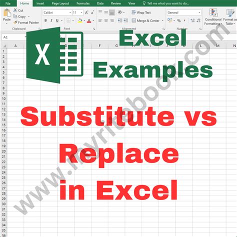 Excel Example Substitute Vs Replace In Excel Myritebook Learn