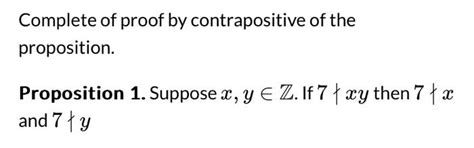 solved complete of proof by contrapositive of the