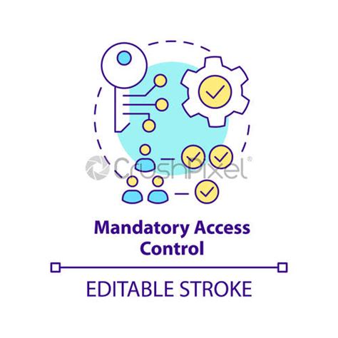 Mandatory Access Control Concept Icon Stock Vector 5211397 Crushpixel