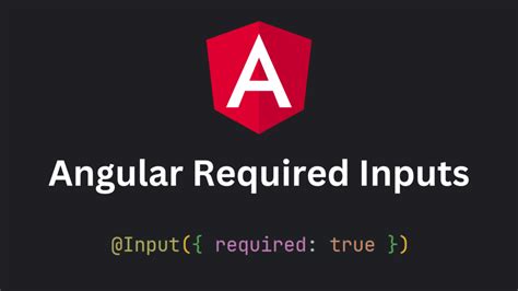 Angular Required Inputs Tim Honermann