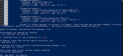 Aws File Upload Plugin Throwing Warnings On Install Rstrapi