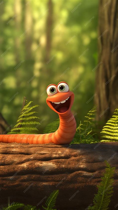 Premium Photo There Is A Very Cute Orange Worm That Is Sitting On A