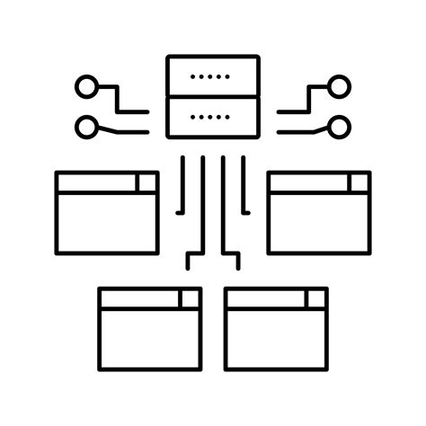 ad network line icon vector illustration 19526292 vector art at vecteezy