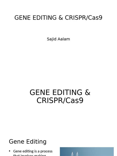 Gene Editing Pdf Crispr Genetic Engineering