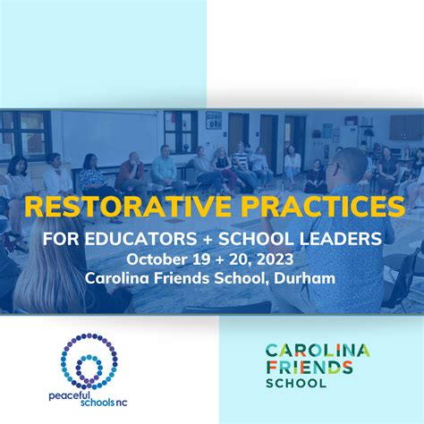 Restorative Practices — Peaceful Schools North Carolina