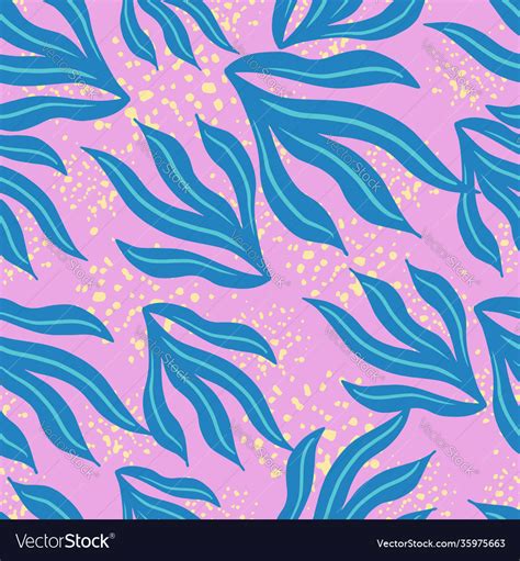 Abstract Seamless Random Pattern With Blue Bright Vector Image