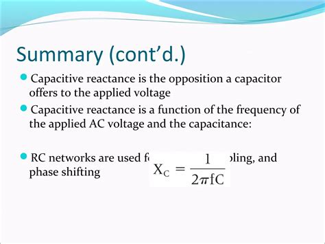 Capacitive Ac Circuits Ppt