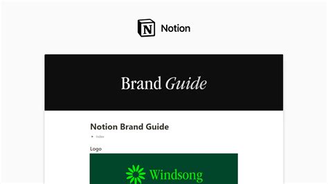 notion brand guide notionland template gallery
