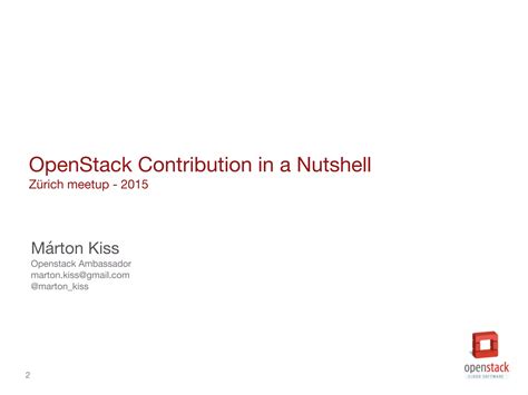 Openstack Contribution In A Nutshell Pdf