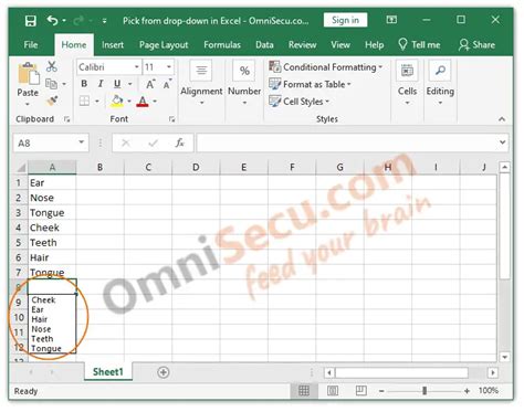 Pick From Drop Down Menu In Excel And Altdown Arrow In Excel