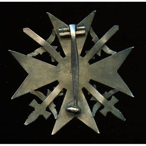 Spanish Cross In Silver With Swords 1939 Awarded 835 Example