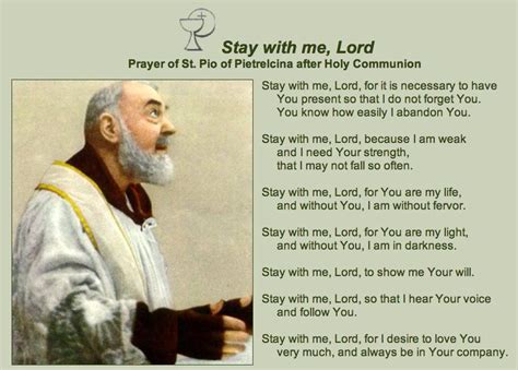 Padre Pio Prayer Stay With Me Lord Houses And Apartments For Rent