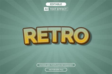 Premium Vector Retro Text Effect