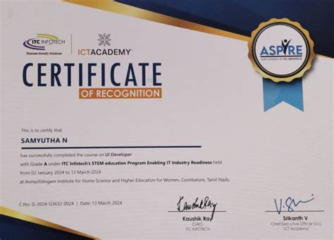 Samyutha Nandakumar On Linkedin Itc Ict