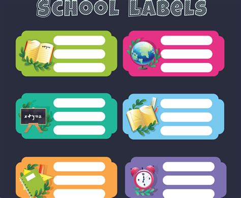 Cute School Label Collection