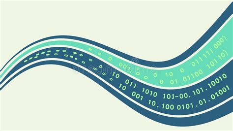 Binary Code Flow Design Technology And Digital Data Vector Design Generative Ai Stock Vector