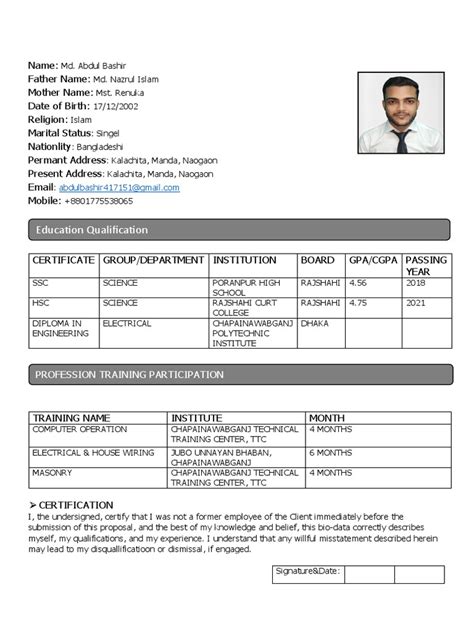 Cv Bashir Pdf