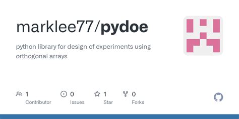 Github Marklee77pydoe Python Library For Design Of Experiments Using Orthogonal Arrays