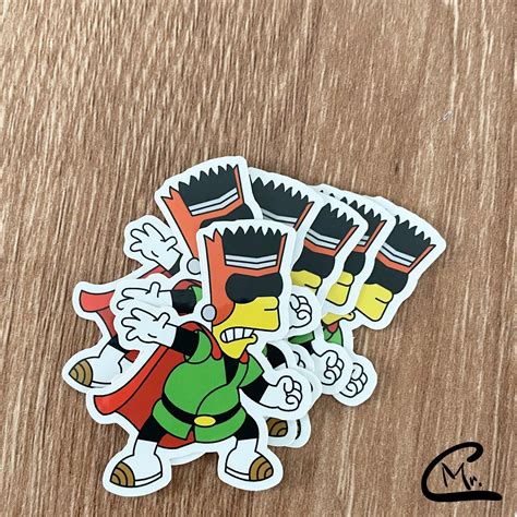 Great Bartman Sticker Bart Simpson X Gohan Mashup The Simpsons X