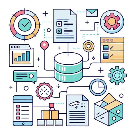 Illustration Of Interconnected Data Points Connected By Lines Premium Ai Generated Vector