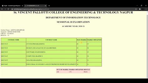 Report Card Using Html Youtube