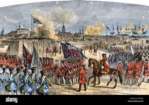 Surrender Of Louisbourg To The British Under General Jeffrey Amherst