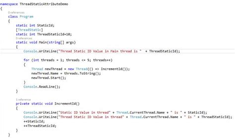 Overview Of ThreadStatic Attribute In C