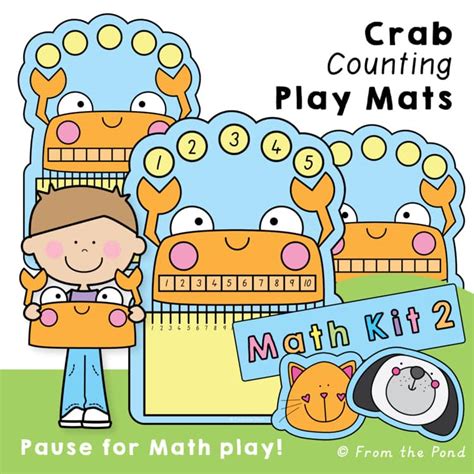 Crab Counting Math Mats Number Line Counting Track And Number Bond Play