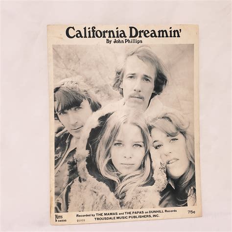 California Dreamin Piano Sheet Music John Phillips The Mamas The Papas