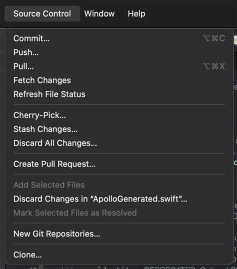 Xcodes Source Control