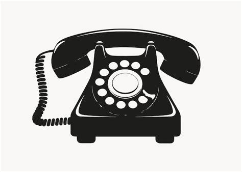 Premium Vector Vintage Rotary Dial Telephone Illustration