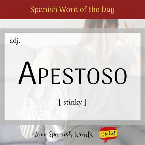Spanish Word Of The Day Apestoso Stinky Love Spanish Words