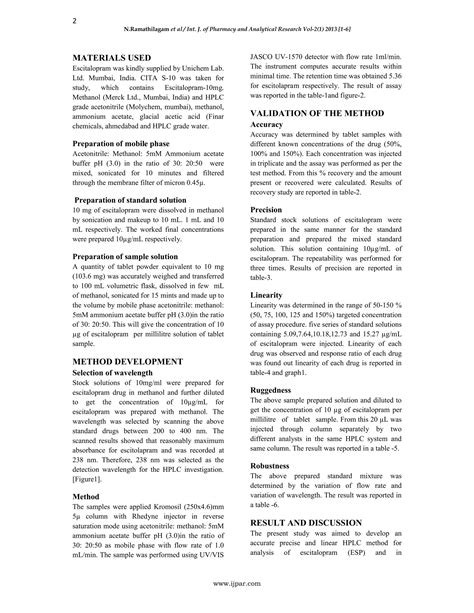 Development And Validation Of Hplc Method For The Estimation Of