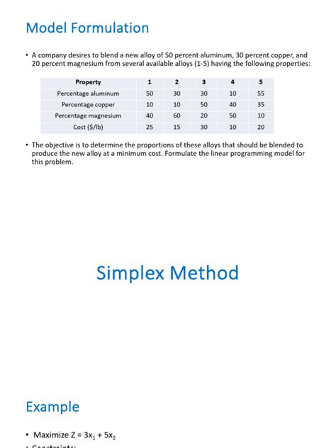 slides 3 simplex method pdf mathematical optimization linear