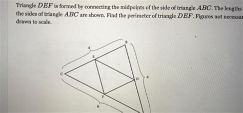 [ANSWERED] Triangle DEF is formed by connecting the midpoints of the ...