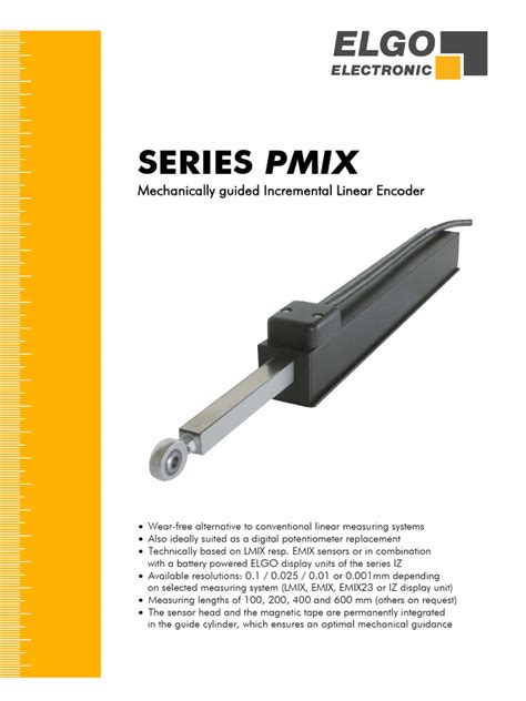 Incremental Linear Encoder Pmix 000 Fl E Pdf Sensor Electrical