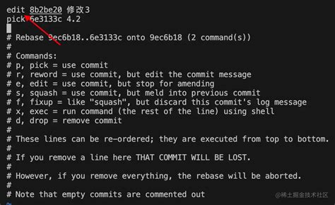 Git修改提交 刚提交了代码，发现写错了怎么办在工作流中，我们在提交代码时的描述，是会有约定的，比如实现了一个功能，提 掘金
