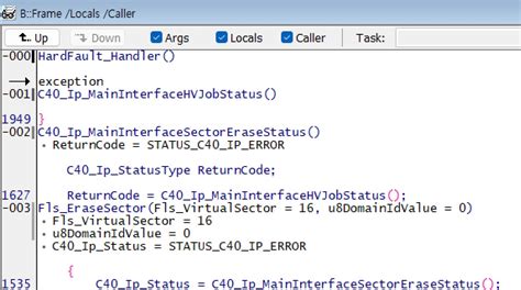 solved re hard fault in c40 ip maininterfacehvjobstatus api when
