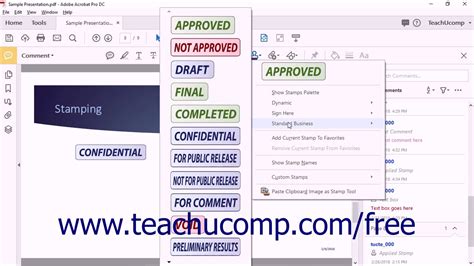 Acrobat Pro Dc Stamping And Creating Custom Stamps Adobe Acrobat Pro