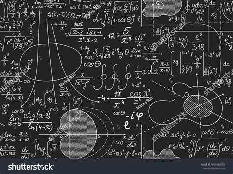 Math Scientific Vector Seamless Background Equations Stock Vector Royalty Free 1890163507