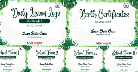School Forms Green Labels And Covers Sy 2023 2024 Free To Download Deped Click
