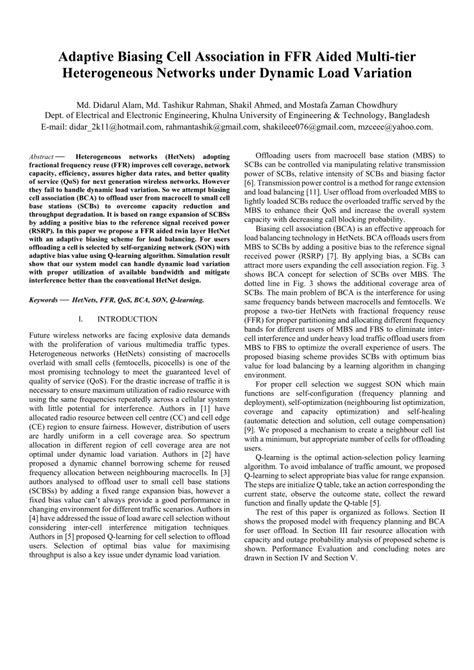 Pdf Adaptive Biasing Cell Association In Ffr Aided Multi Tier Heterogeneous Networks Under
