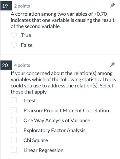 Solved A Correlation Among Two Variables Of 070 Indicates