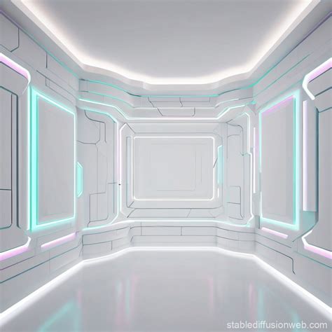 Non Reflective White Wall With RGB Lights Stable Diffusion Online